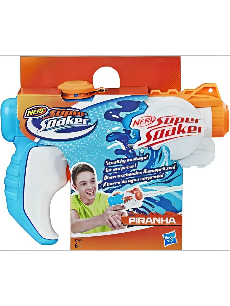 Водяной пистолет Super Soaker "Пиранья" E2769EU4, от 6 лет, компактный, яркий дизайн