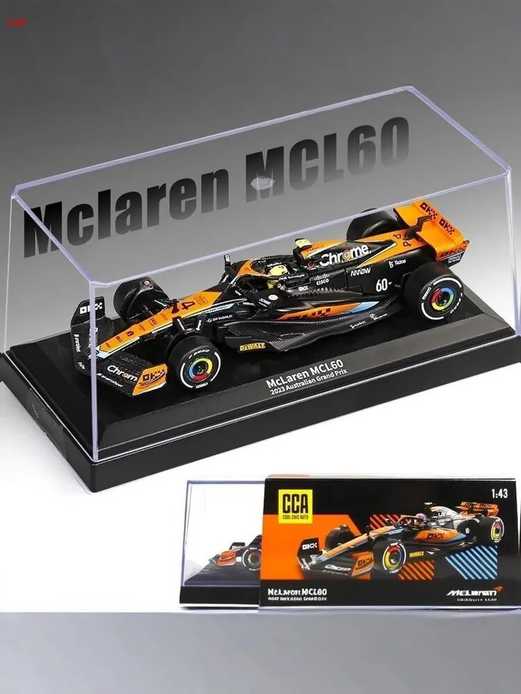 1:43 Mclaren MCL60 2023 F1 Team гоночная модель, металлическая модель, детские игрушки, на день рождения, Гоночный автомобиль Формулы-1