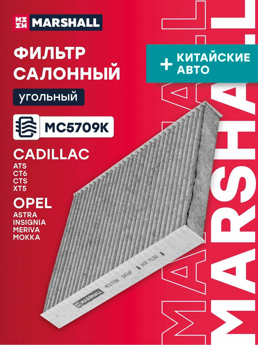 Фильтр салонный угольный Voyah Воях FREE, Cadillac Кадиллак CTS, XT5, Chevrolet Шевроле EQUINOX, Malibu Малибу, EVOLUTE I-PRO, Opel Опель Astra Астра, Insignia Инсигния, MERIVA, Mokka Мокка 1808020
