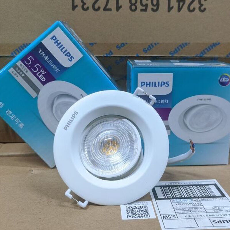 Philips SL168 светодиодный прожектор встроенный потолочный светильник 4000K 5.5Вт ультратонкий для гостиной и столовой