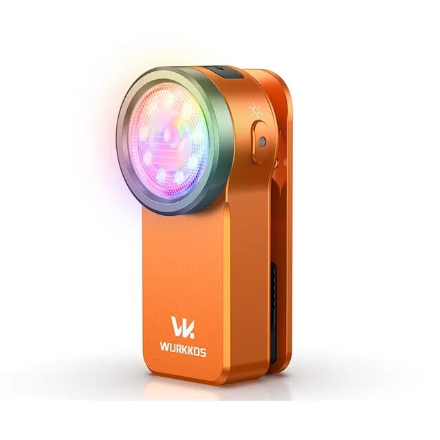 Миниатюрный карманный фонарик Wurkkos HD03 680LM с зажимом, USB-зарядкой, прожектор/рассеиватель света, портативный RGB-фонарик с магнитом.