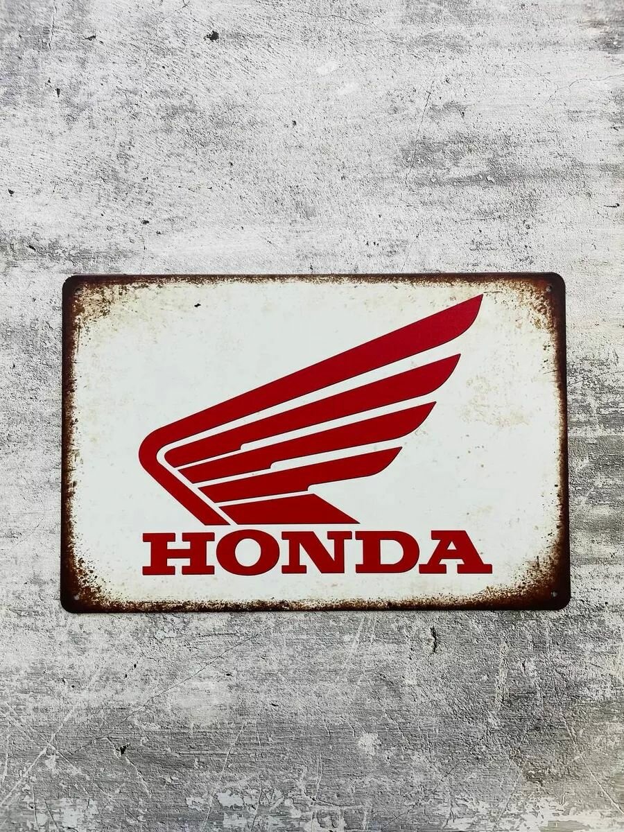 Декор на стену табличка металлическая Honda