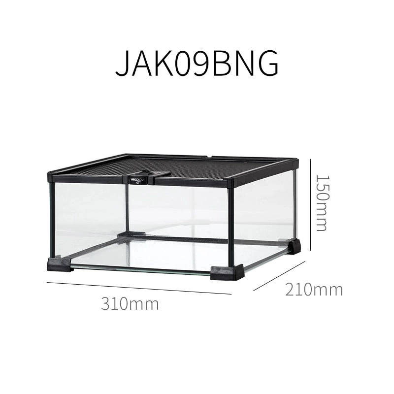 Стеклянный террариум для лягушек и пауков, размеры 31x21x15 см, среда для рептилий