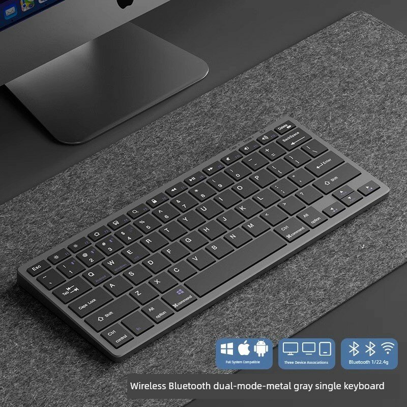 Apple Magic Клавиатура для MacBook — Металлический серый одиночный блок с тихим набором, без задержек, клавиши как на
