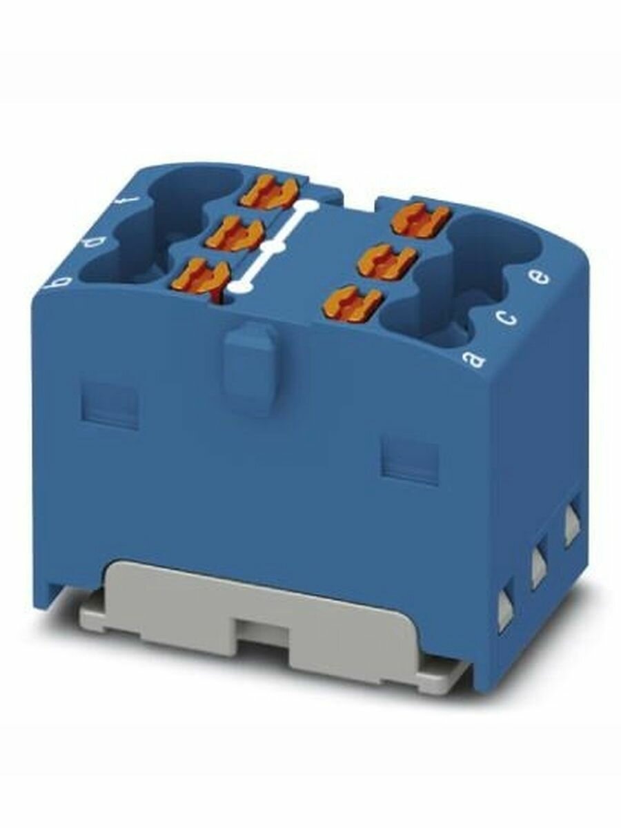 Клемная колодка 3002864, DIN Rail Terminal Blocks PTFIX 6X1,5-G BU 1.5mm2 синяя