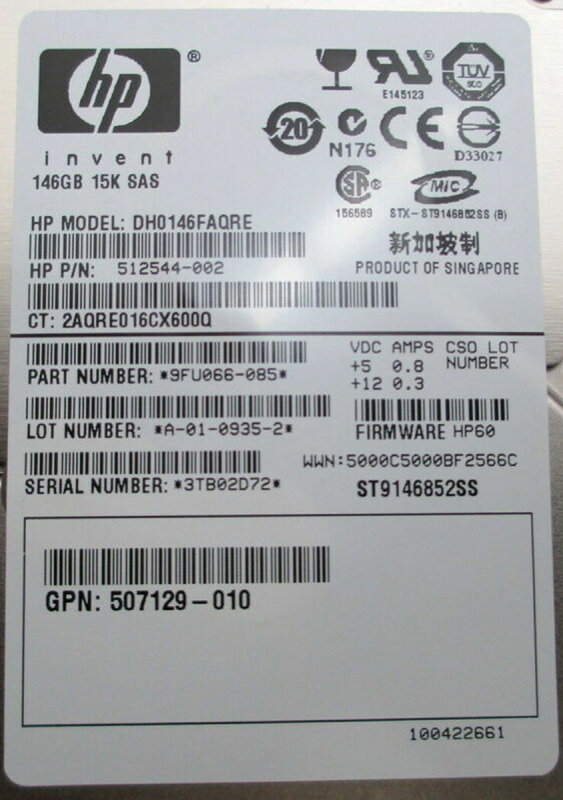 Жесткий диск HP 9FU066-085 146Gb SAS 2,5" HDD