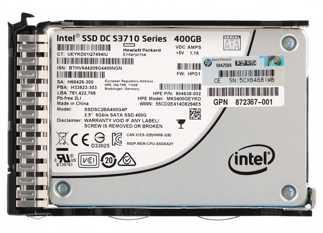 Жесткий диск HP 872367-001 400Gb SATAII 2.5" SSD