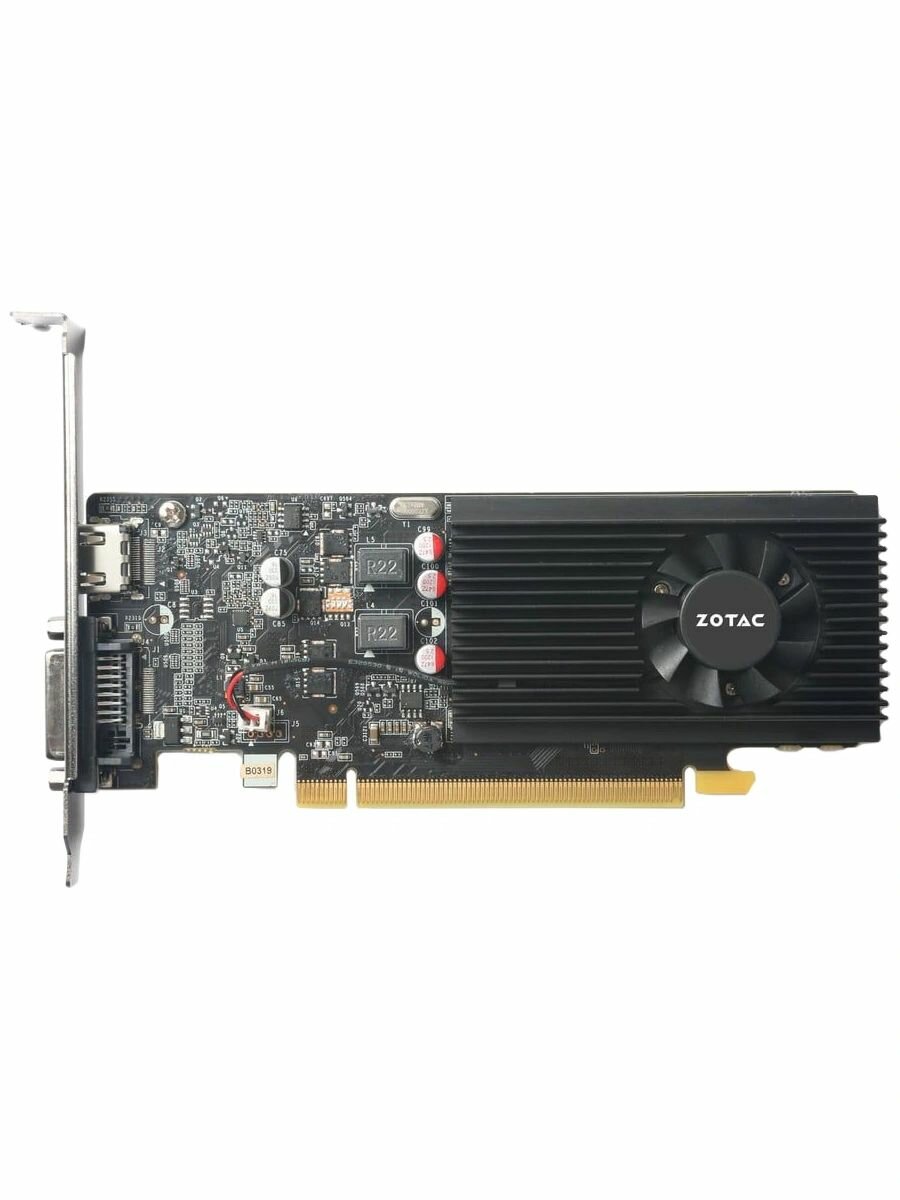 Видеокарта Zotac PCI-E 3.0 1030 2GB LP GDDR5 NV GT1030 2Gb 64bit GDDR5 1227/6000/HDMIx1/HDCP Ret low profile