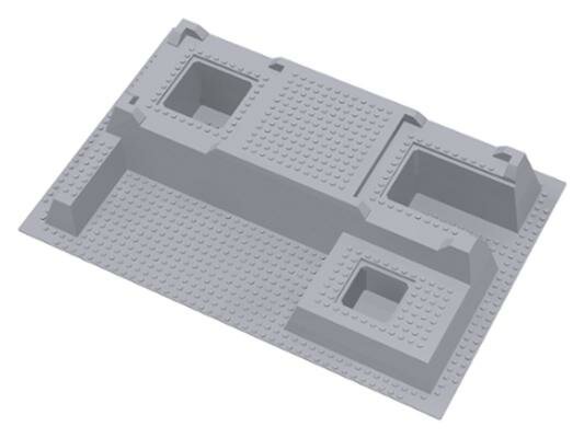 Деталь Lego 51542 Baseplate, Raised 32 x 48 x 6 with Level Front