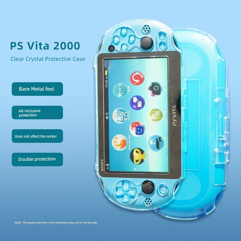 Чехол Agitomo PSV2000 из кристалла для PlayStation Vita 2000, прозрачный жесткий корпус