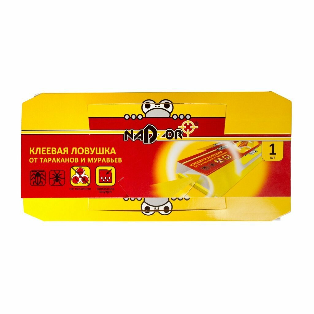Клеевая ловушка Nadzor Домик от тараканов, 1 шт. Эффективное средство для борьбы с вредителями в доме и квартире.