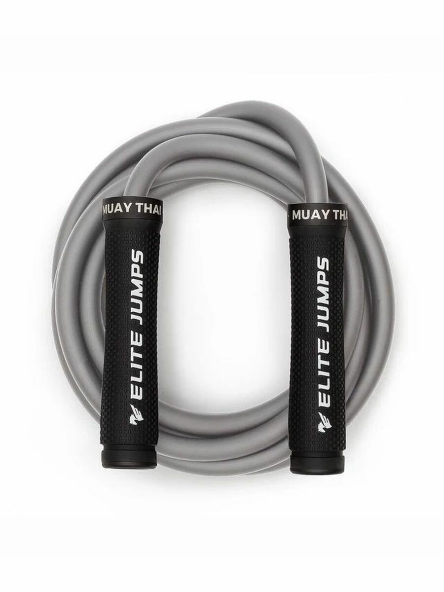 Elite Jumps, Muay Thay 3.0, тяжелая скакалка, серая, 680 г