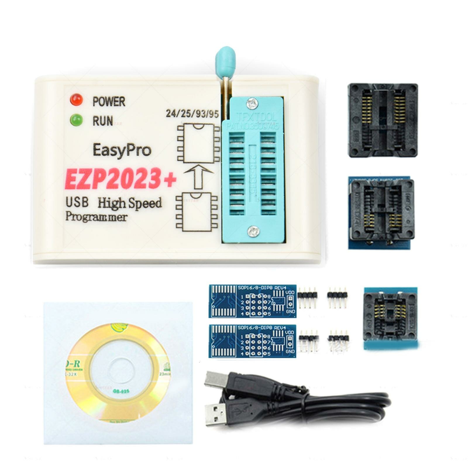 Программатор SPI EZP2023, С 5 адаптерами