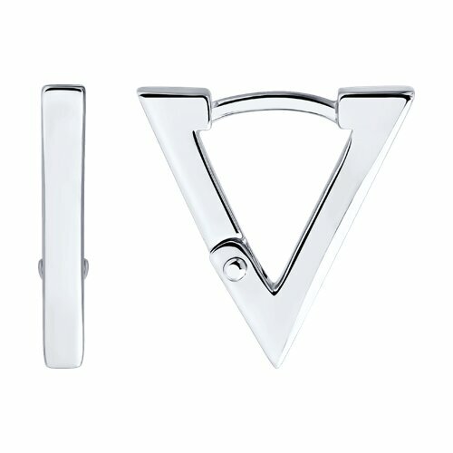 Серьги, серебро, 925 проба, родирование