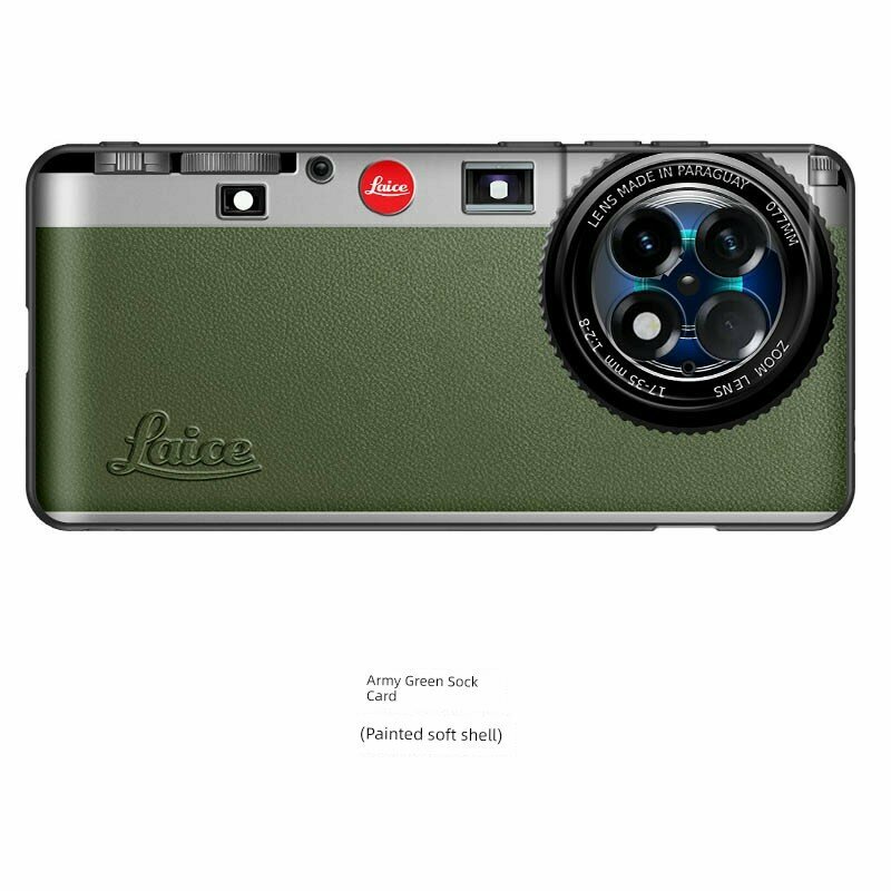 Чехол для OnePlus 15T военного зеленого цвета в стиле Leica, мягкий ТПУ