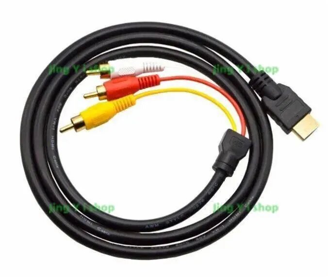 Кабель для компьютерной периферии HDMI/RCA, 1.5 м, белый, черный