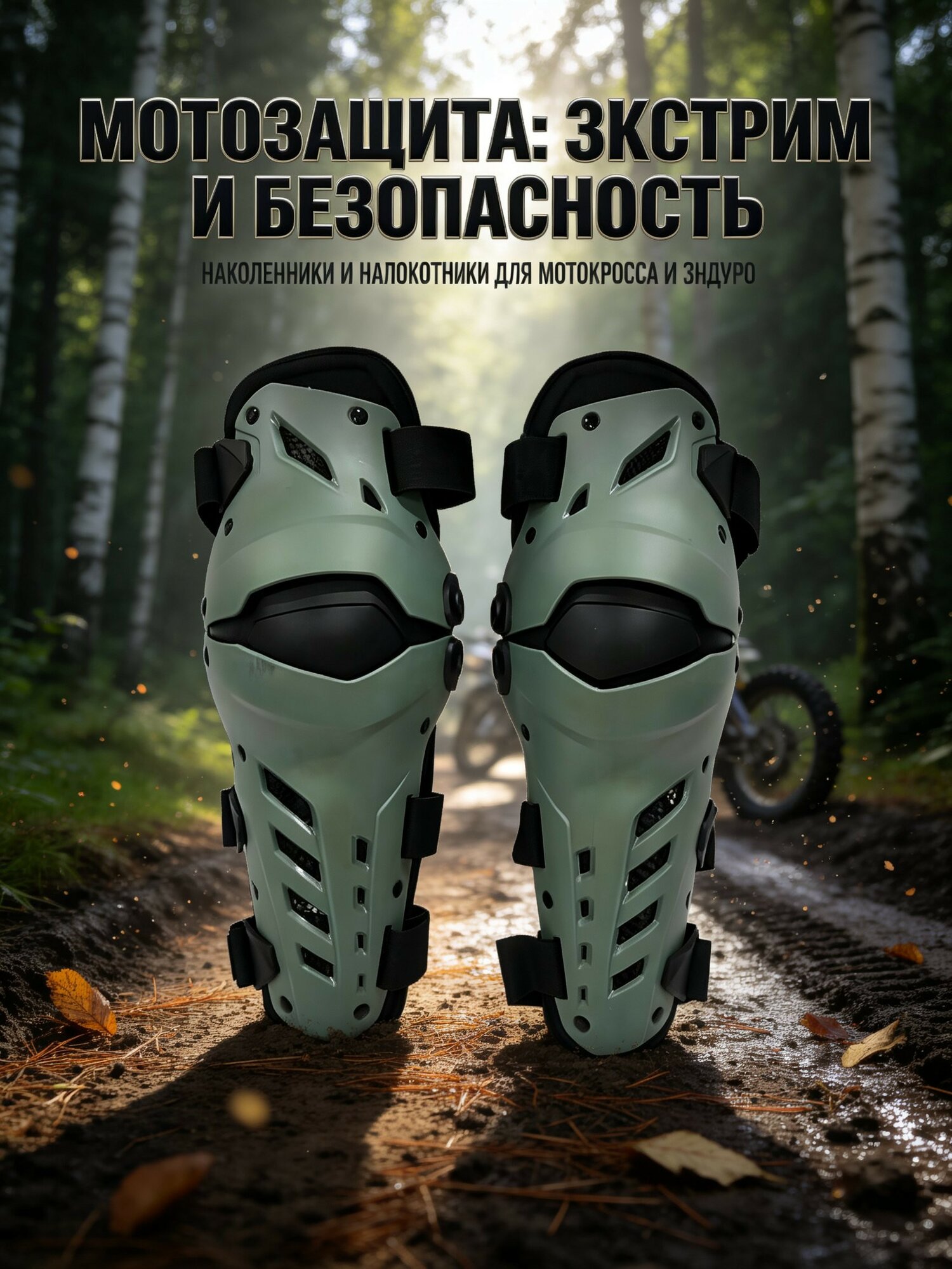 Наколенники и налокотники для мотоциклистов — комплект защиты Pro Biker для эндуро, квадроциклов и снегоходов