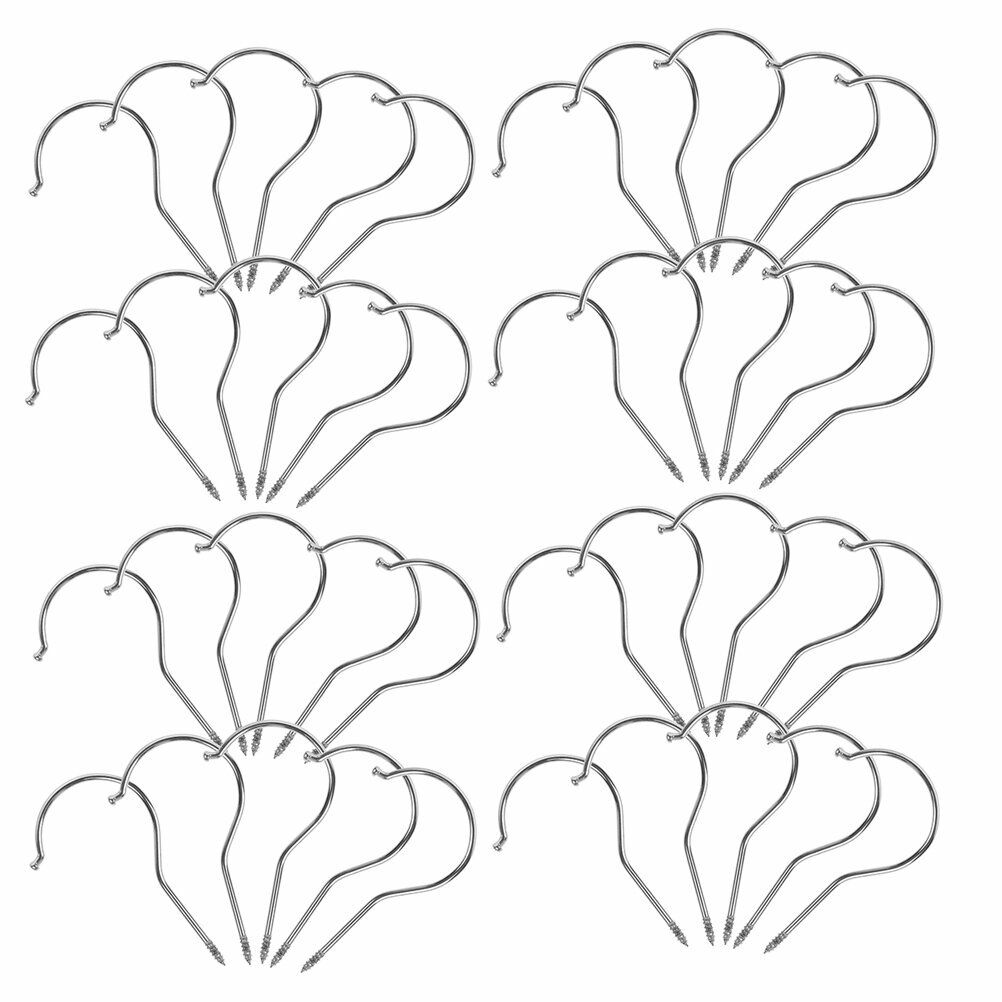 50 шт. вкручивающихся крючков: прочные крючки для вешалок для брюк, пальто, одежды - металлические вешалки для розничного магазина в шкафу