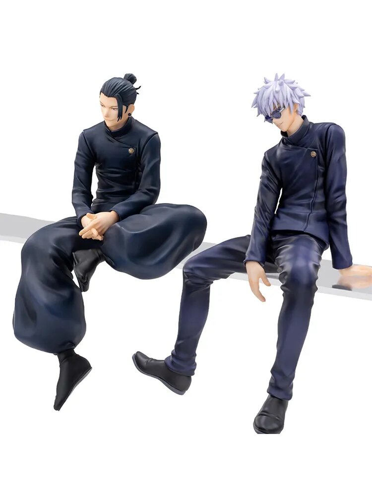 Фигурка из аниме, Jujutsu Kaisen/Geto Suguru/Gojo Satoru,14 см, сидящая поза, модель персонажа аниме, настольное украшение, креативный подарок, коллекционная модель, 2 шт.