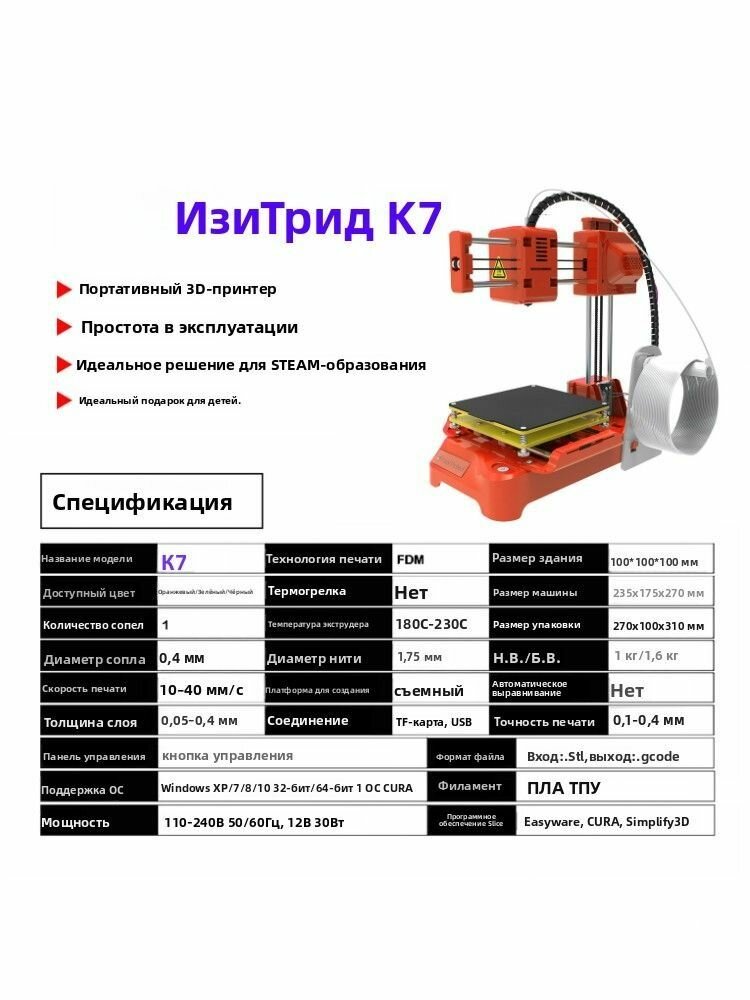 Домашняя настольная модель 3D K7 — фото 1