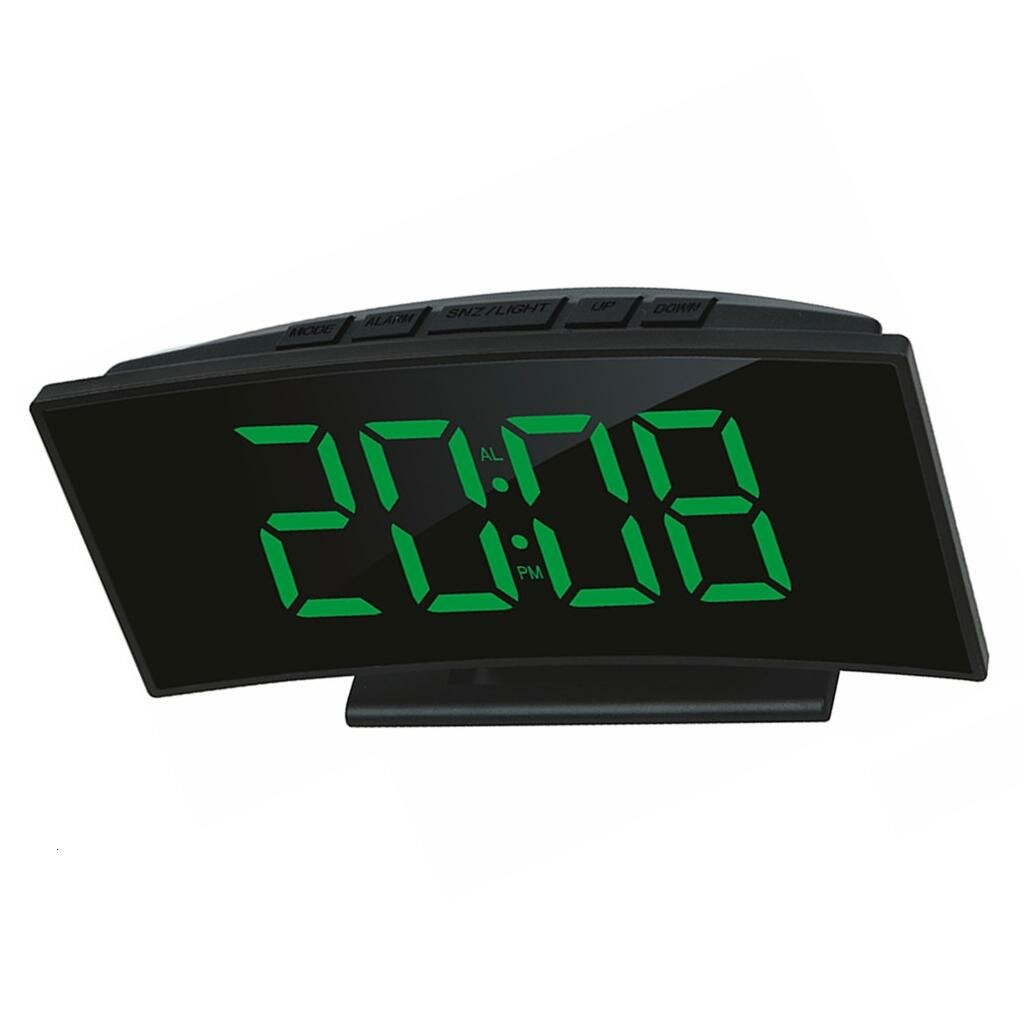 Умные часы-будильник с LED-дисплеем, Зеленый
