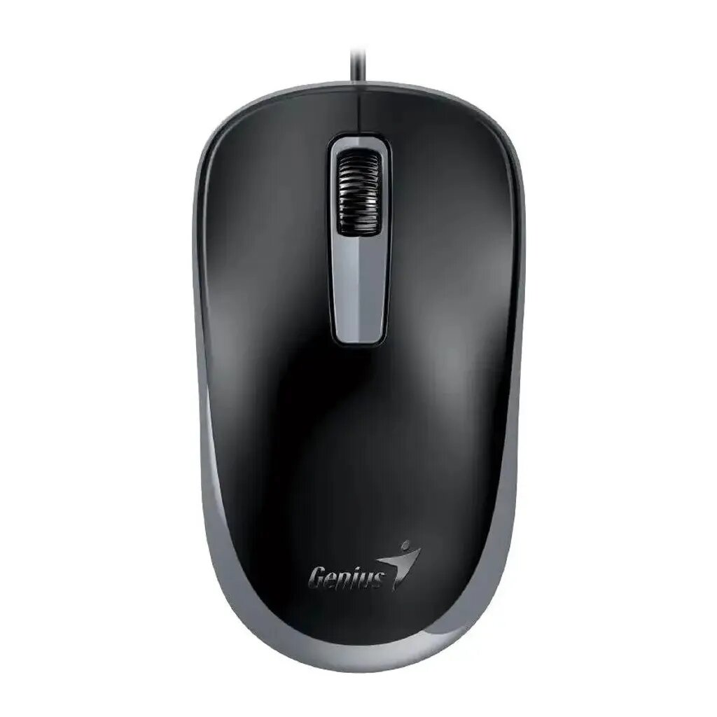 Мышь проводная Genius DX-125S, оптическая, USB, 1200 dpi, черный/серый