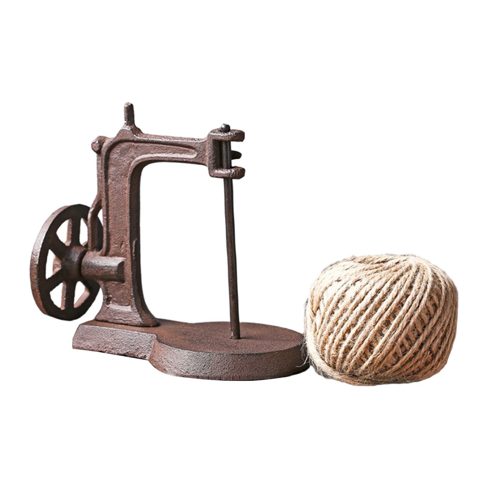 Набор из катушки джутовой бечёвки и держателя для ножниц в винтажном стиле — отличный подарок для рукодельницы.