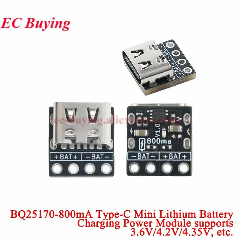 BQ25170 800mA Type-C модуль зарядки Li-Ion