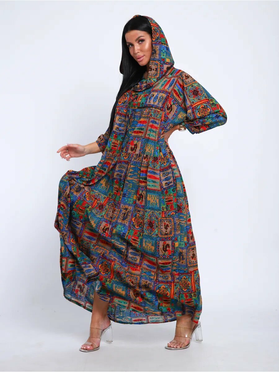 Платье YolKa_Dress Базовая стильная коллекция, размер единый, коричневый — фото 1
