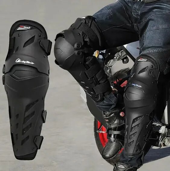 Шарнирные наколенники Pro-biker НХ-Р22 для мотокросса, кросса и эндуро – трёхточечная фиксация, съёмная подкладка