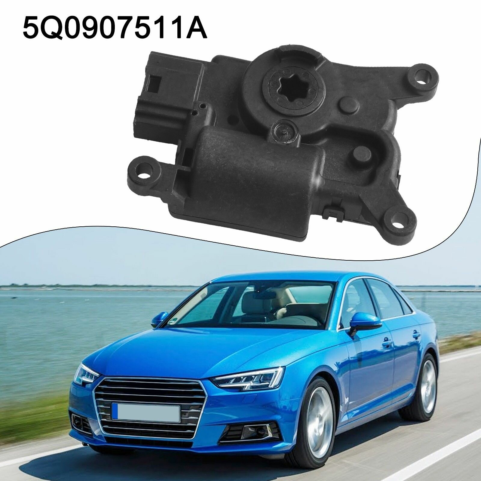 Привод заслонки смешивания воздуха HVAC для Tiguan Golf Passat, OEM 5Q0907511A, новый, черный, легкая установка
