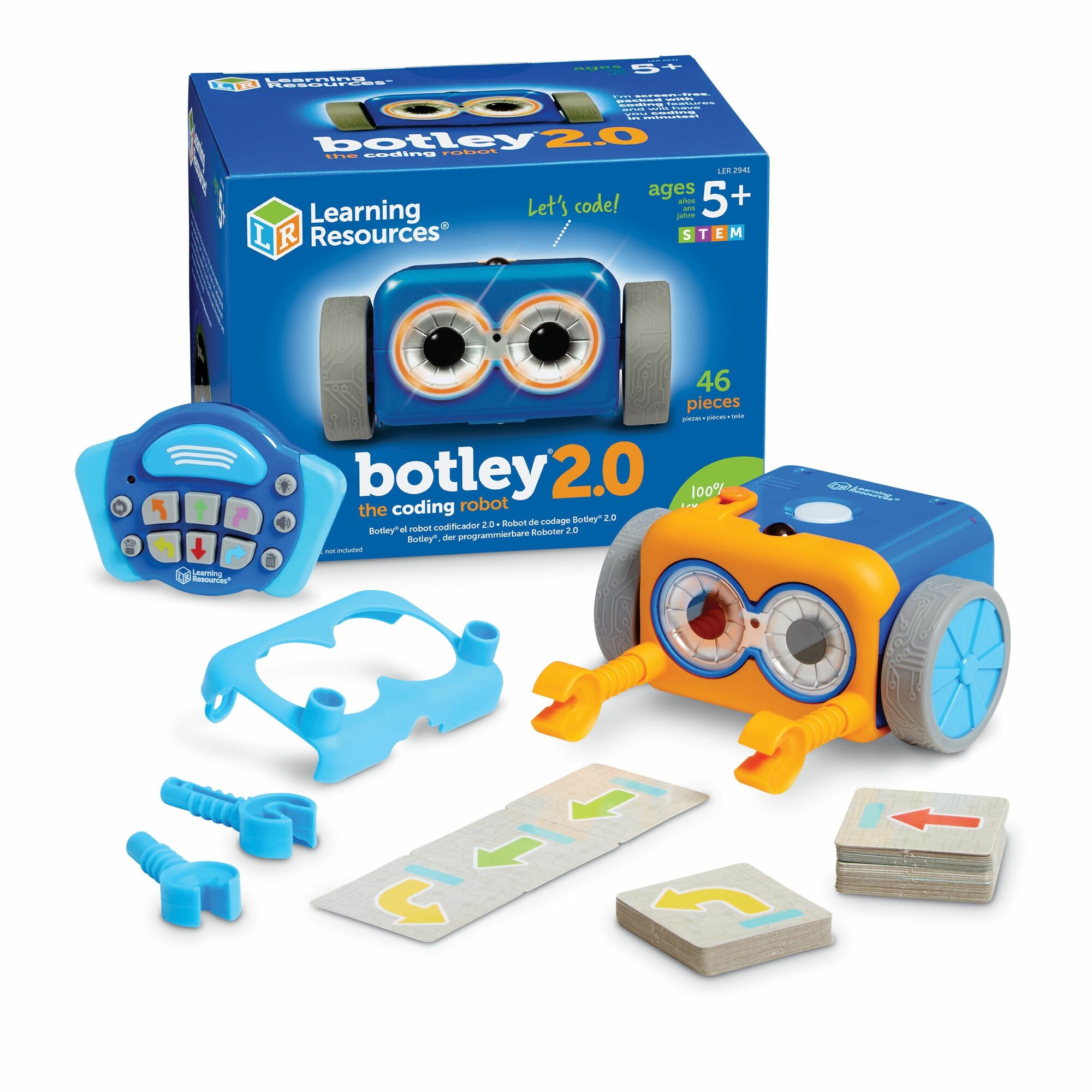 Развивающая игрушка Learning Resources - Набор для обучения программированию "Botley 2.0 Робот-программист", 46 эл. - LER2941