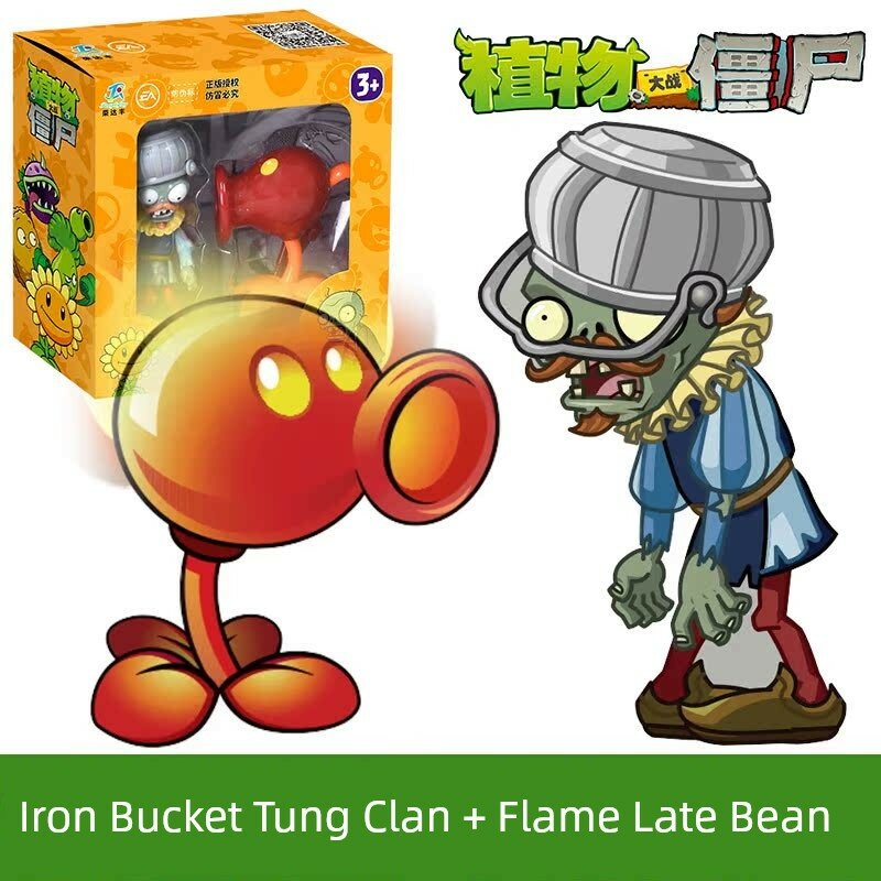 Игрушка Plants vs. Zombies: Ледяной Гороховик и Гигантский Арбуз, детская кукла для мальчиков, 1 шт. Стрелок пламени +