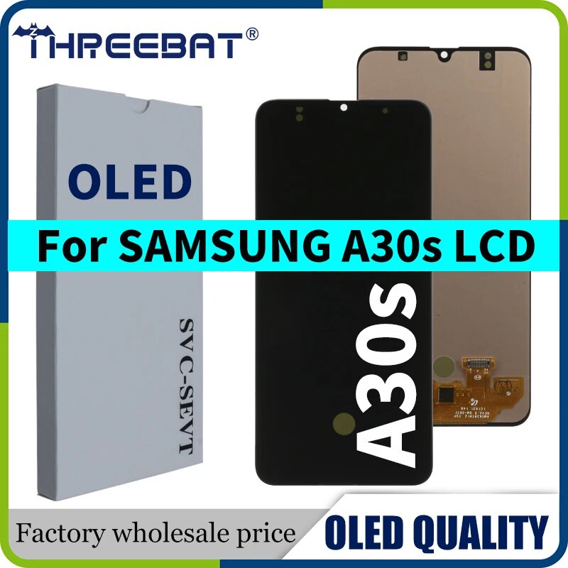OLED дисплей в сборе для Samsung A30s A307F с рамкой