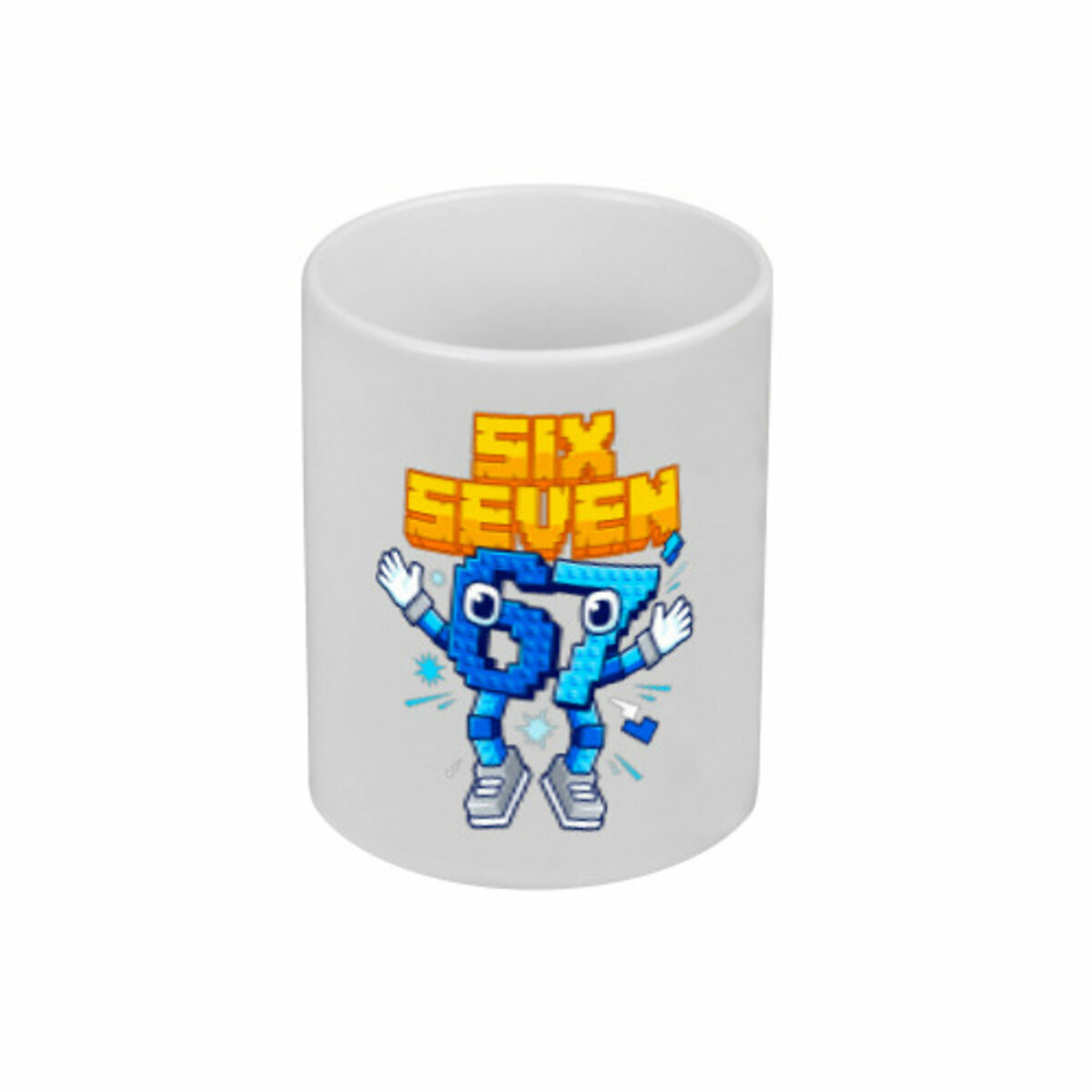 Кружка «67 сикс севен six seven шесть семь сик севен y2k» (белый)