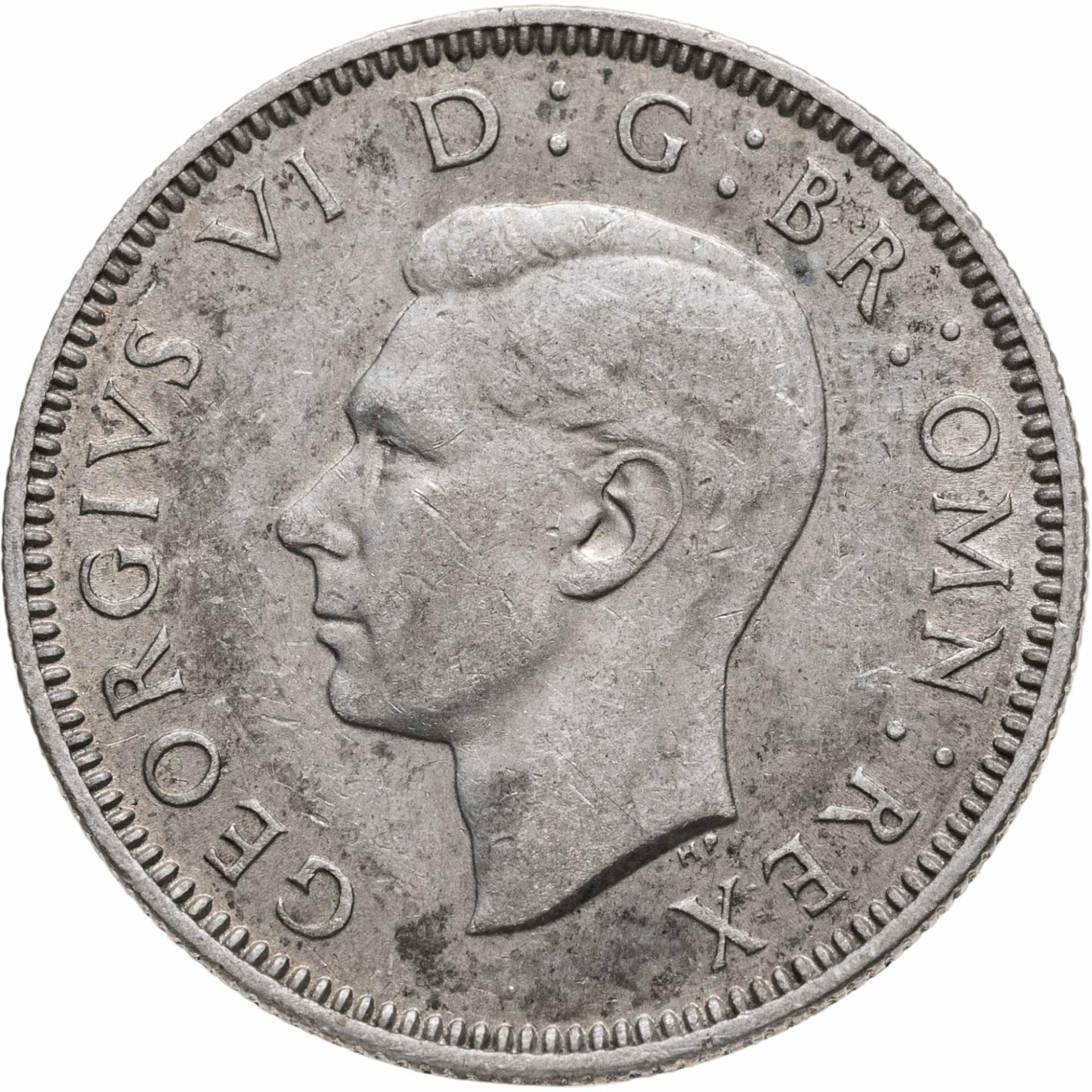 Великобритания 1 шиллинг shilling 1939 Шотландский шиллинг - лев, сидящий на короне, Серебро 500, в сохранности VF-XF