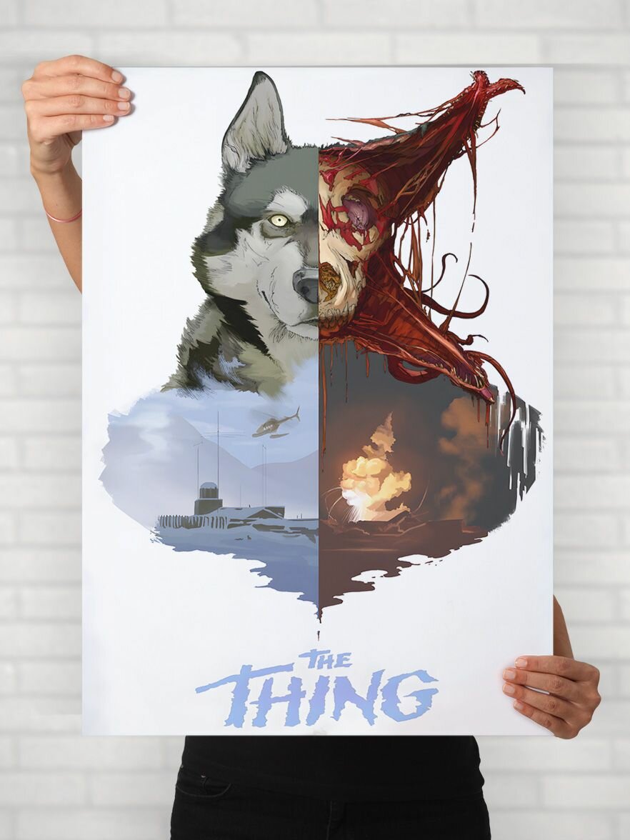 Плакат на стену для интерьера Нечто (The Thing 35) - Постер по фильму, кино, хоррору формата А1 (60x84 см)