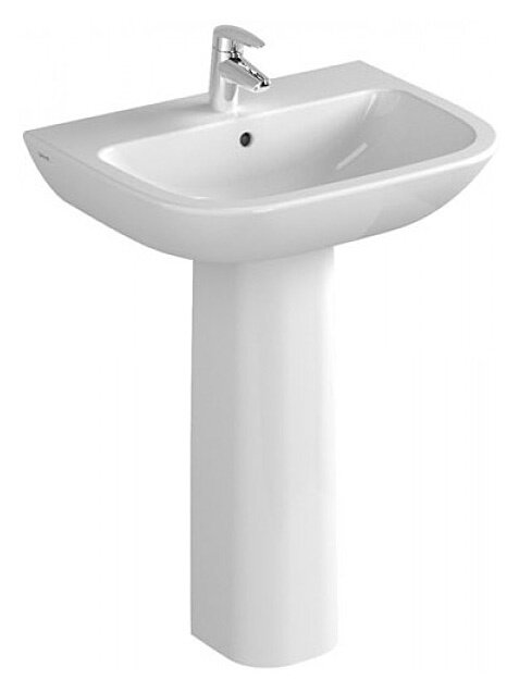 Комплект: Раковина VitrA S20 5502B003-0001 55 см с пьедесталом 5529B003-0156