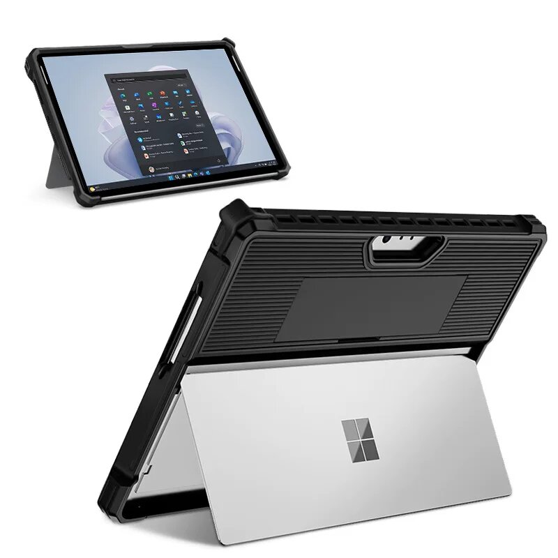 Защитный чехол для Surface Pro 9/10 прозрачный с вырезным черным дизайном