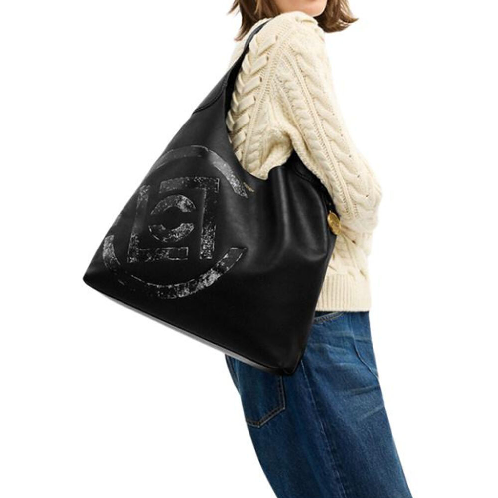Сумка Coach Brooklyn, фактура матовая, black — фото 1