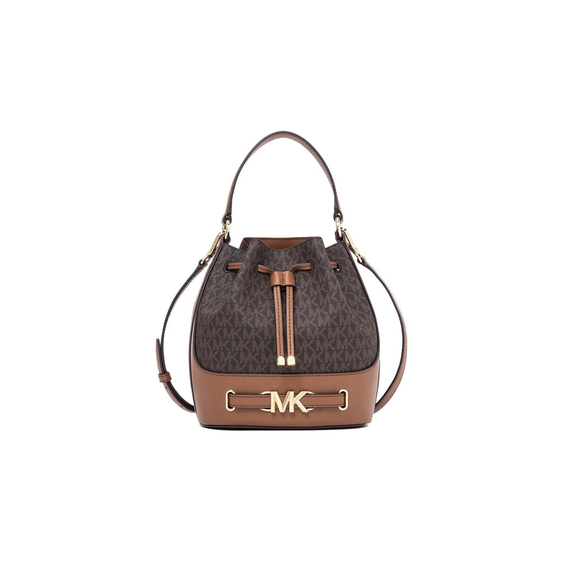 Сумка MICHAEL KORS Reed, фактура тиснение, коричневый/черный — фото 1