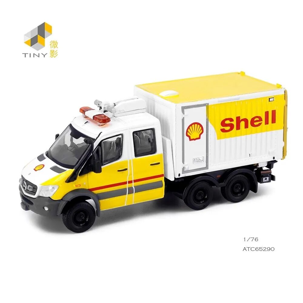Машинка модель Tiny 1/64 Mercedes Benz Sprinter FL 6x6 Shell Engineering Vehicle Limited Alloy Car Model