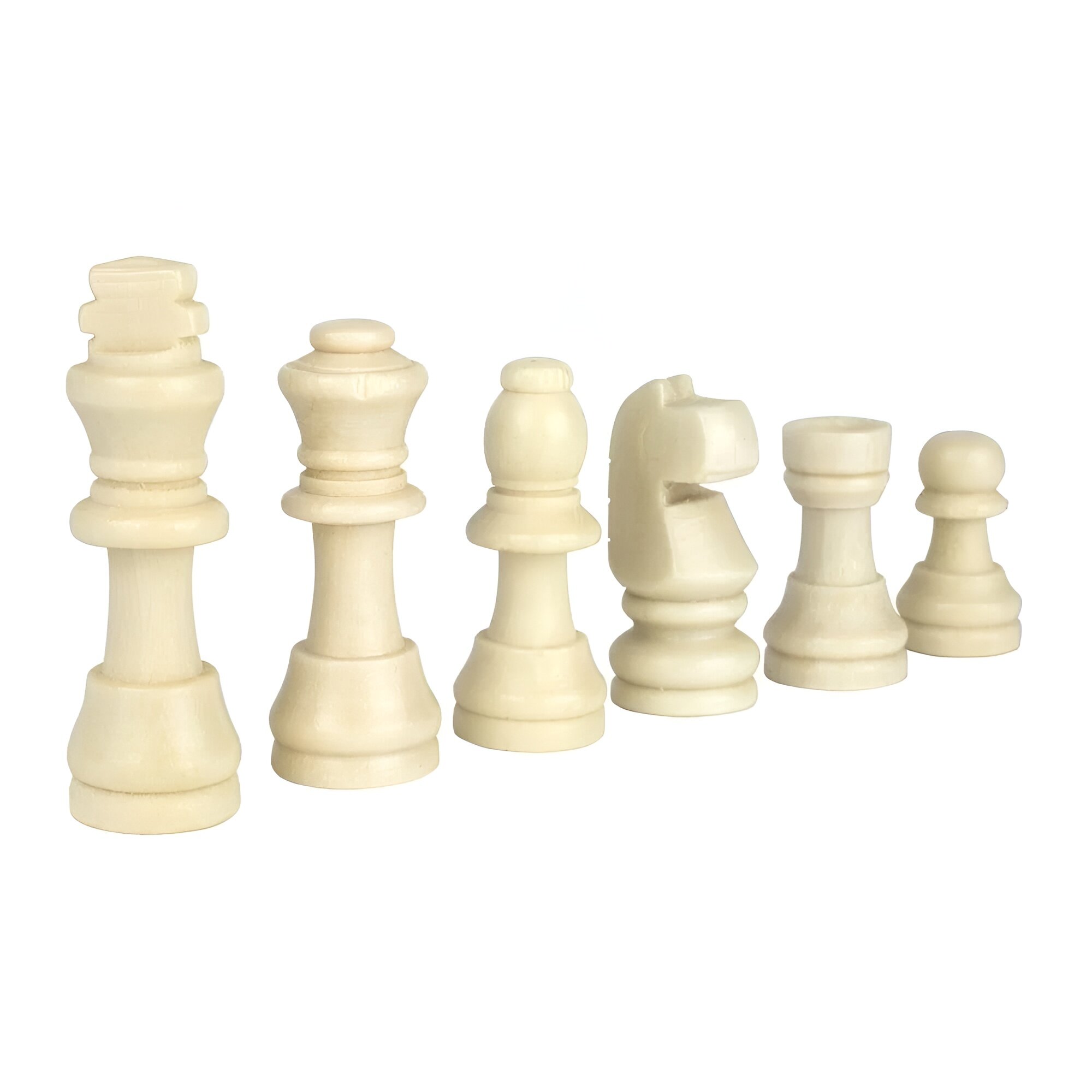 Шахматные фигуры Partida, дерево, светло-бежевые, 5,6х2,8 см