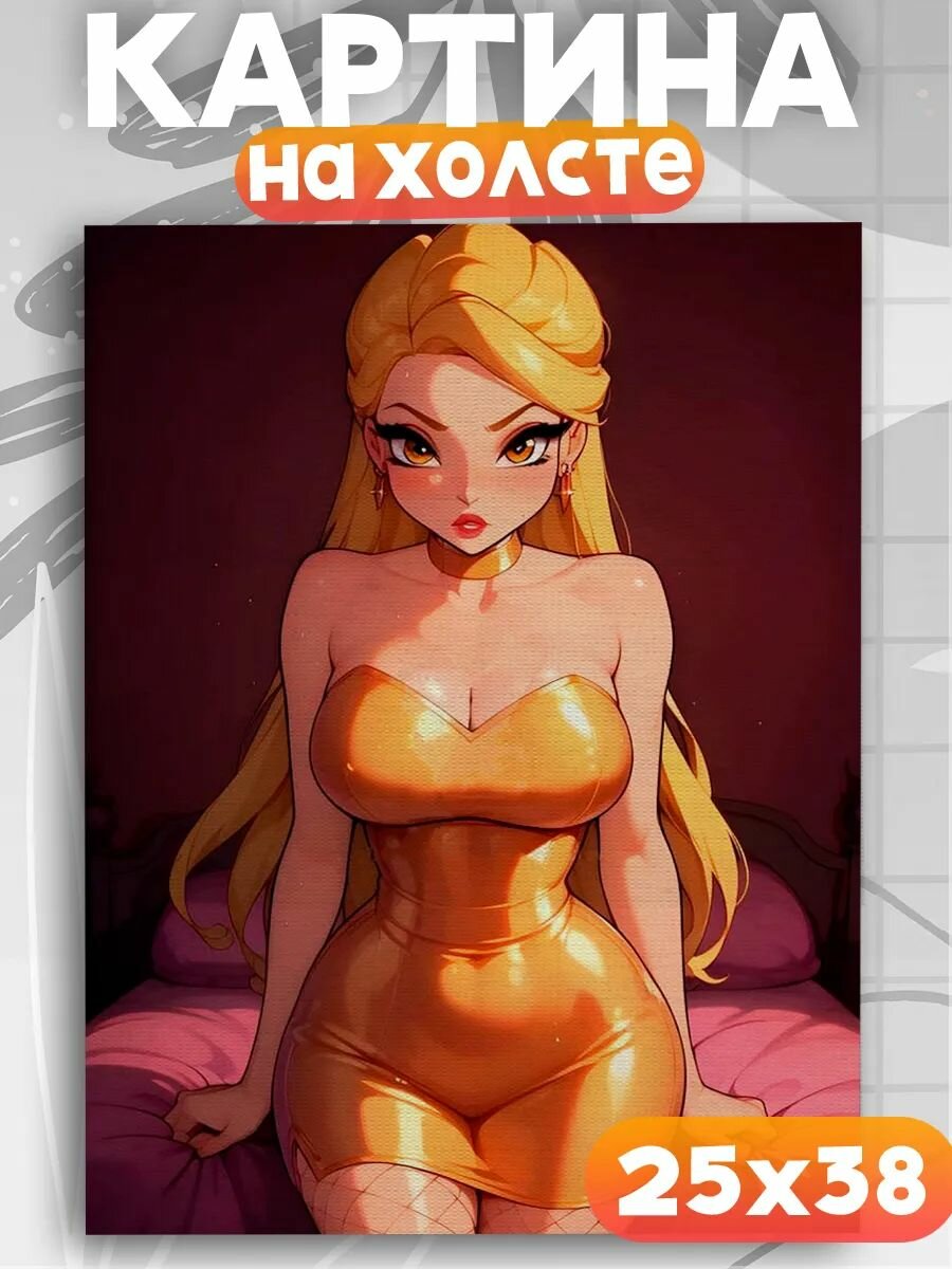 Картина на стену Клуб Винкс WinX, на подрамнике, 1шт, 38х25 размер.