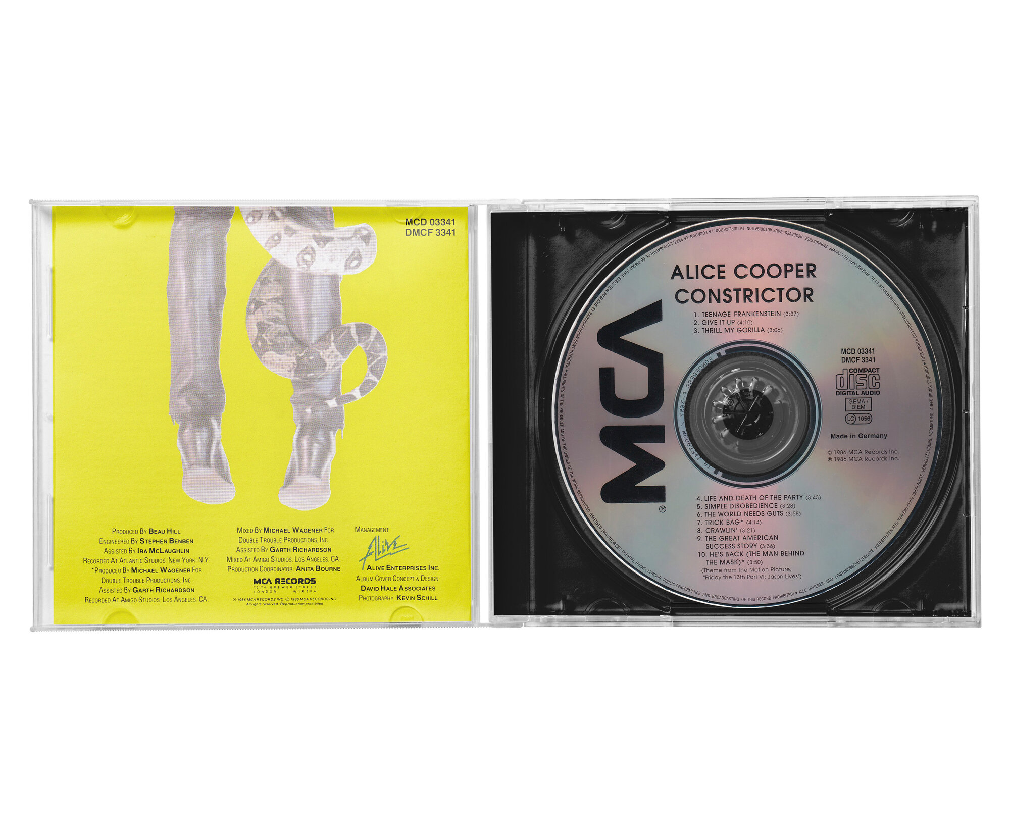 Alice Cooper - Constrictor, 1986, 8-page, CD-Аудио — фото 1