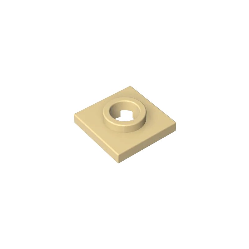 Бежевая деталь Lego 2x2 с отверстием, Цвет: 031