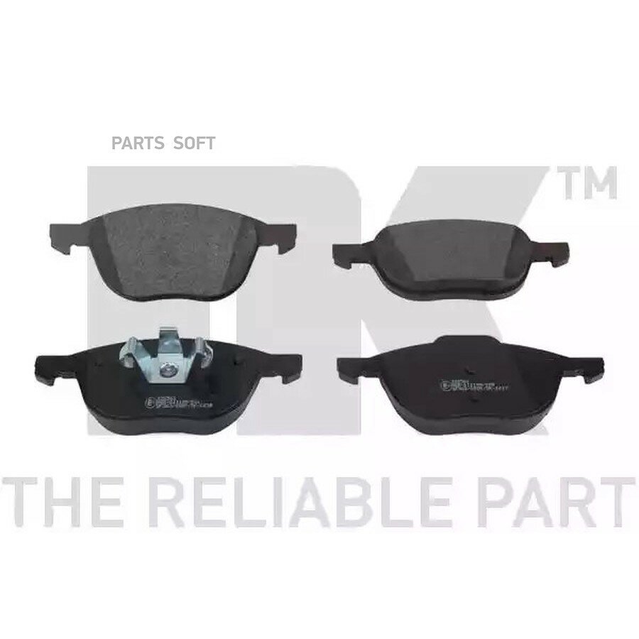 Колодки тормозные FORD FOCUS II 04-/III 10-/MAZDA 3 03-/VOLVO S40 04- передние NK 222561
