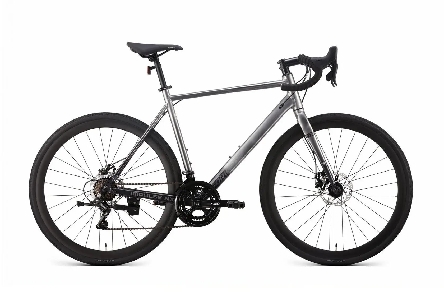 Велосипед FORWARD IMPULSE NX 28 540 2026 тёмно-серый / чёрный