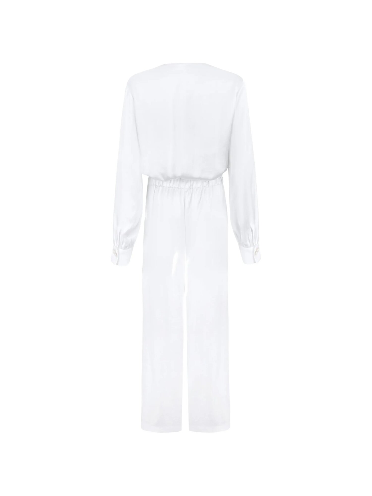 Комбинезон Genny  Button-up elasticated-waist jumpsuit, размер 40, white — фото 1