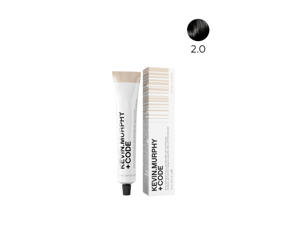 +CODE Перманентная Краска для волос, 2.0 2N - BLACK.NATURAL, 100 мл